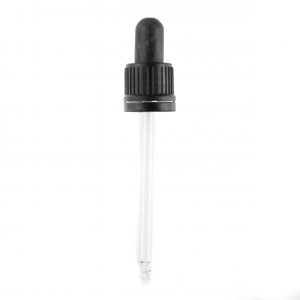 Teat pipette for 50ml glass bottles. Black cap *butyl bulb & glass ...